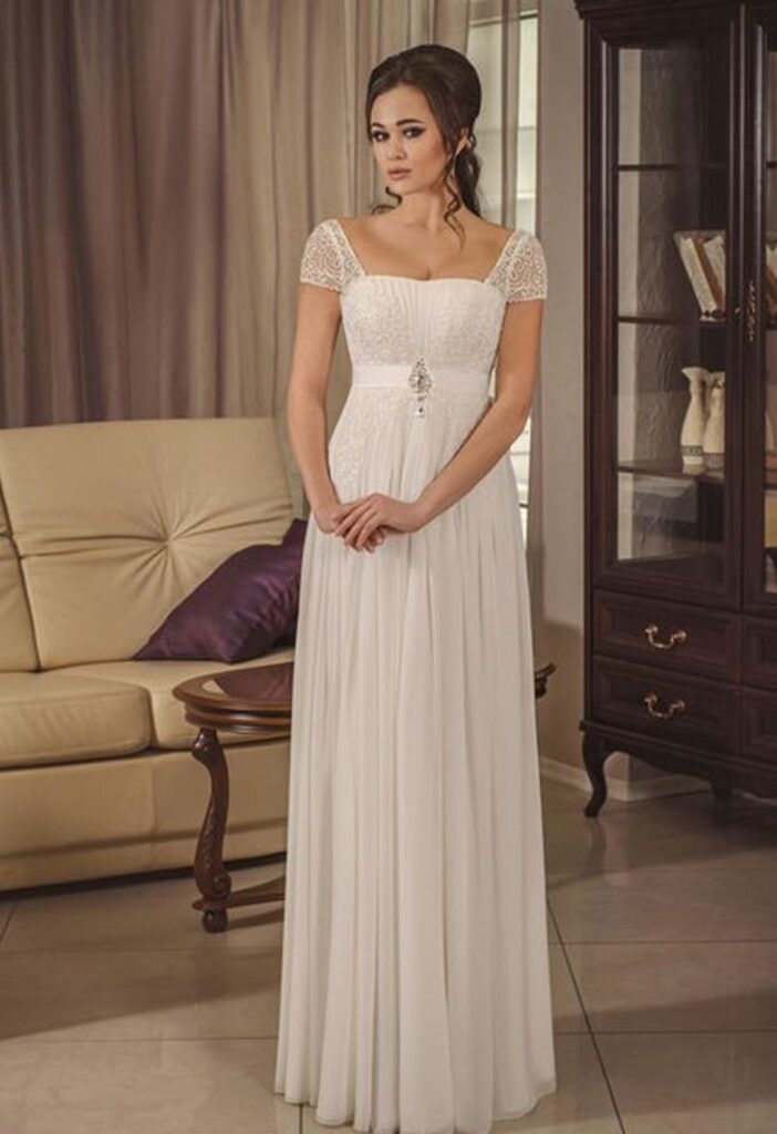 Abito da sposa per nascondere pancia adatto a matrimonio rito civile Abito da sposa per nascondere pancia adatto a matrimonio rito civile